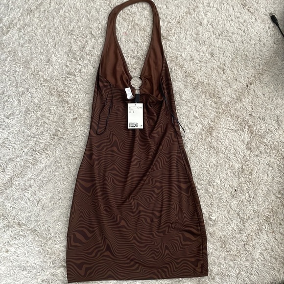 Divided | Dresses | Retro Brown Halter Dress | Poshmark